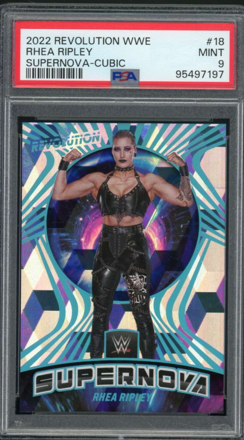 Rhea Ripley Card 2022 Revolution WWE Supernova Cubic (pop 1) #18 PSA 9 ...