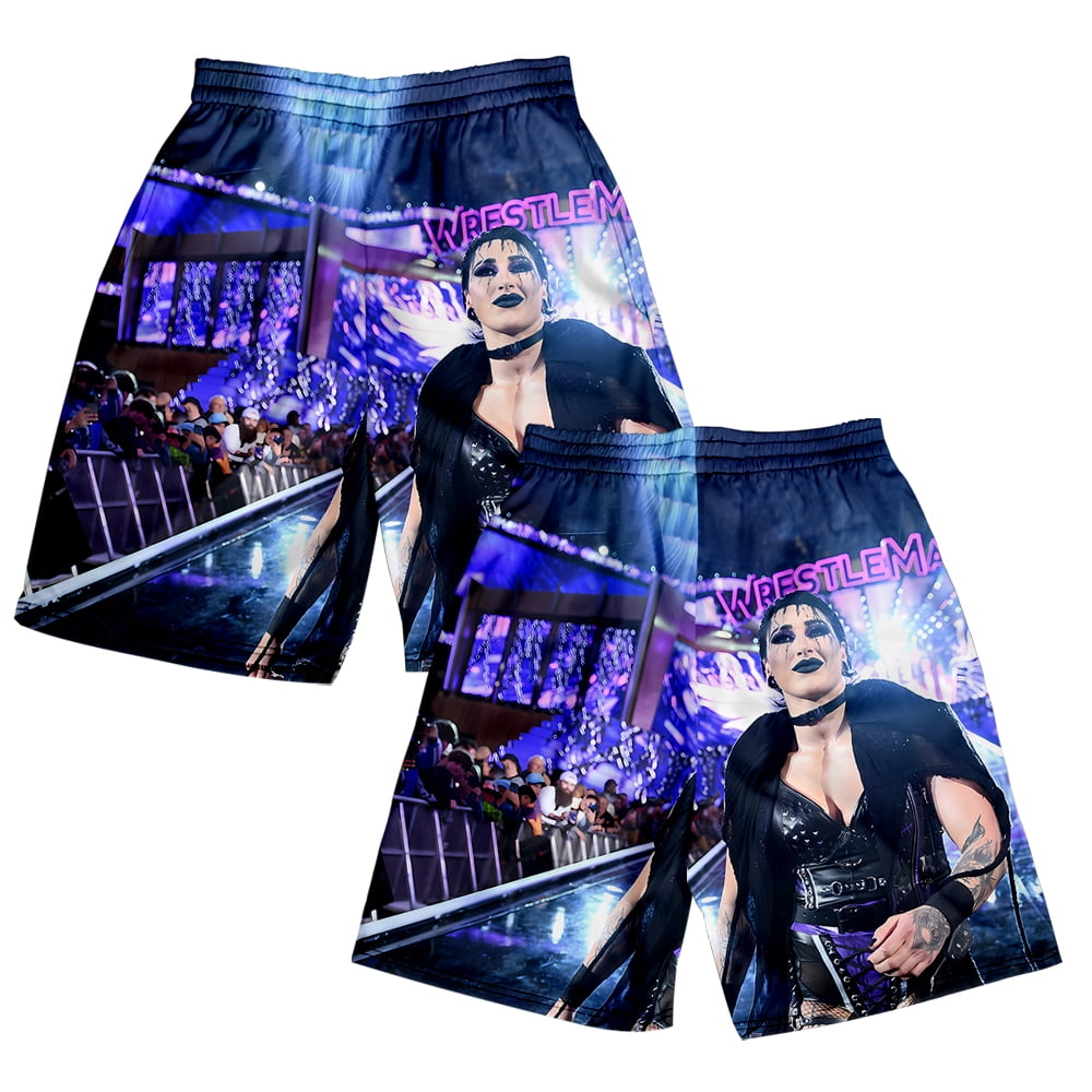 Rhea Ripley Casual Shorts Beach Pants Loose Fitting Sporty Running ...