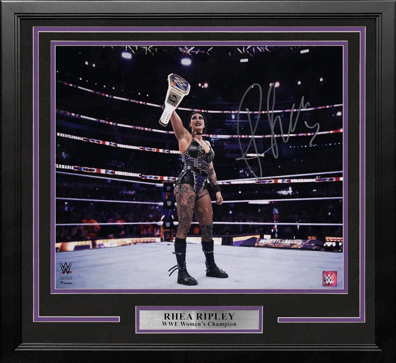 Rhea Ripley Championship Victory Autographed 16" x 20" Framed WWE ...