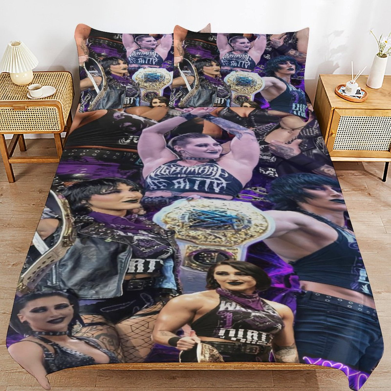 Rhea Ripley Duvet Cover Set 3 Pieces, Ultra Soft Comfortable Graphics Printed Comforter Quilt ...