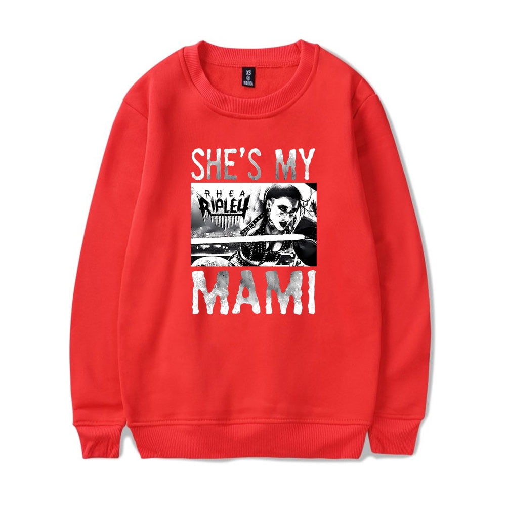 Rhea Ripley Mami Long Sleeve Crewneck Sweatshirt Merch For Men/Women ...