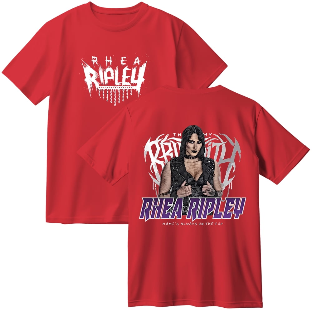 Rhea Ripley Merch Cotton T-Shirt Women Men Casual Crewneck Short Sleeve ...