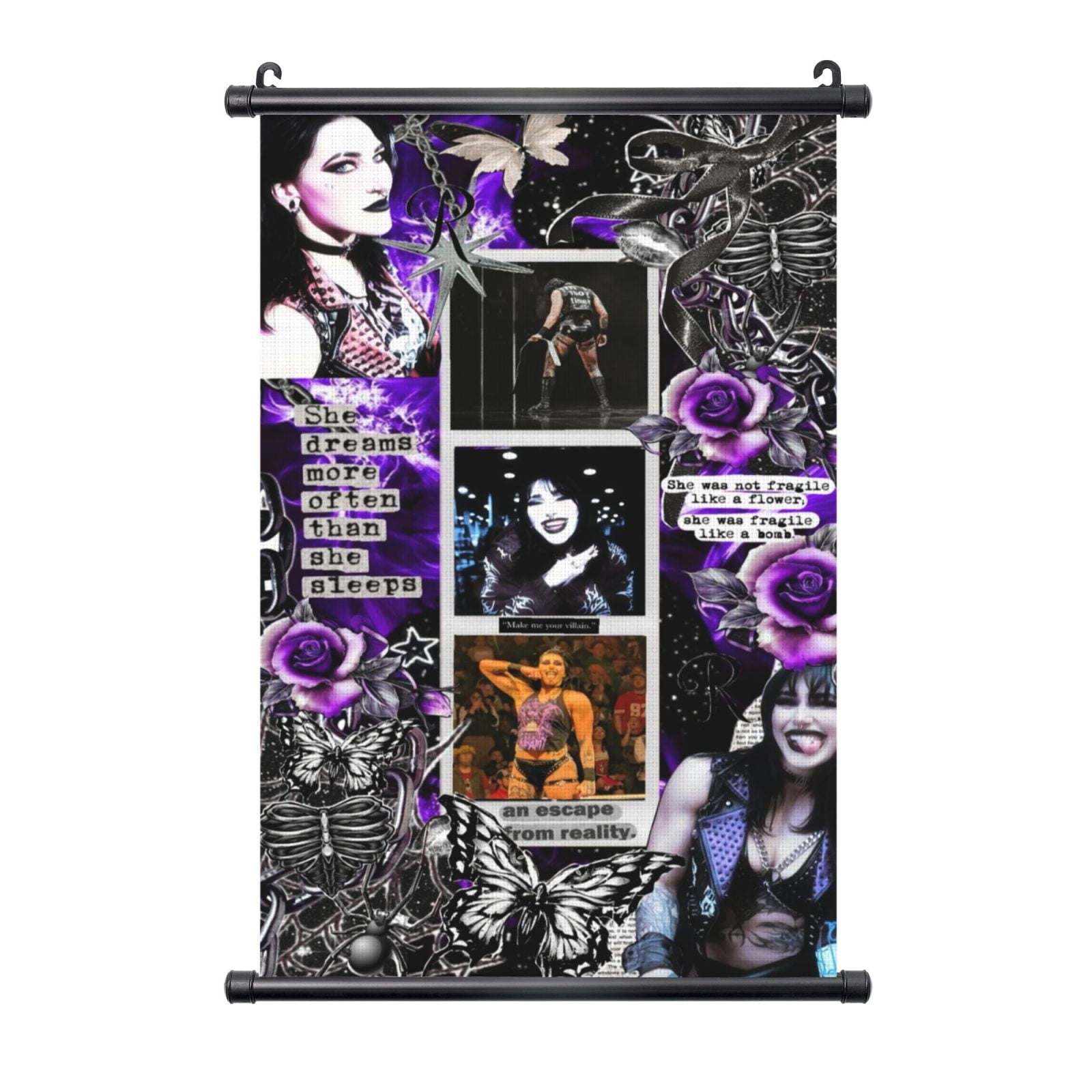 Rhea Ripley Poster Plastic Shaft Wall Hanging Banner Painting Canvas ...