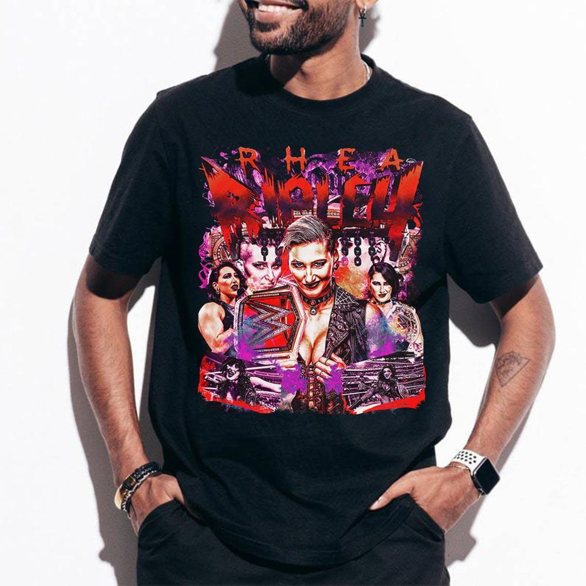 Rhea Ripley Vintage 90s Shirt, Vintage Wrestling Shirt, Rhea Ripley Fan ...