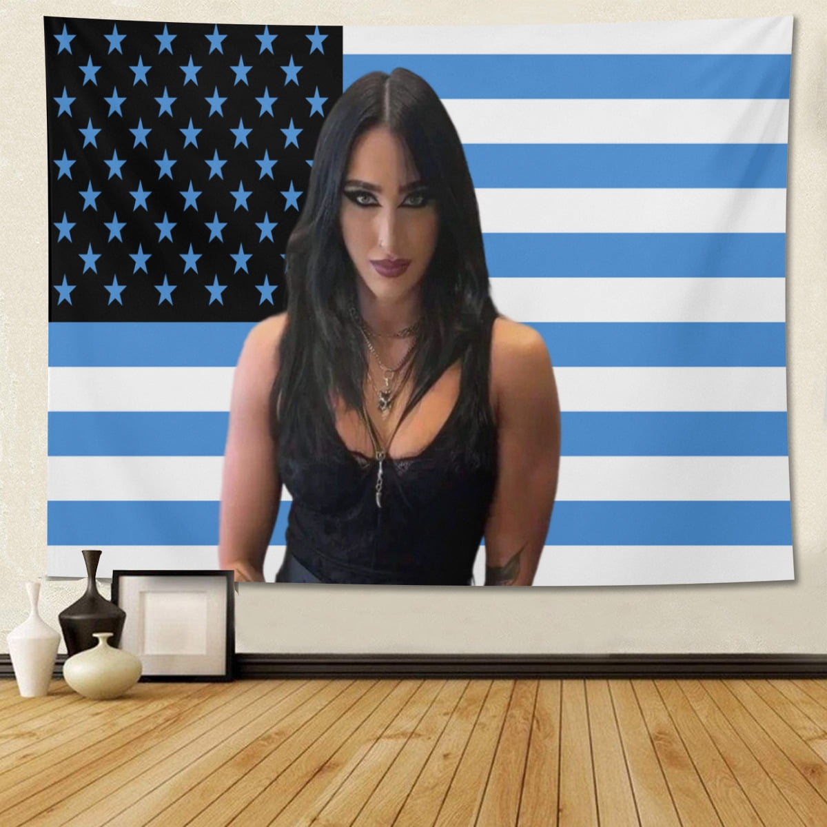 Rhea and Ripley Vintage Wall Tapestry - Patriotic American Flag Design ...