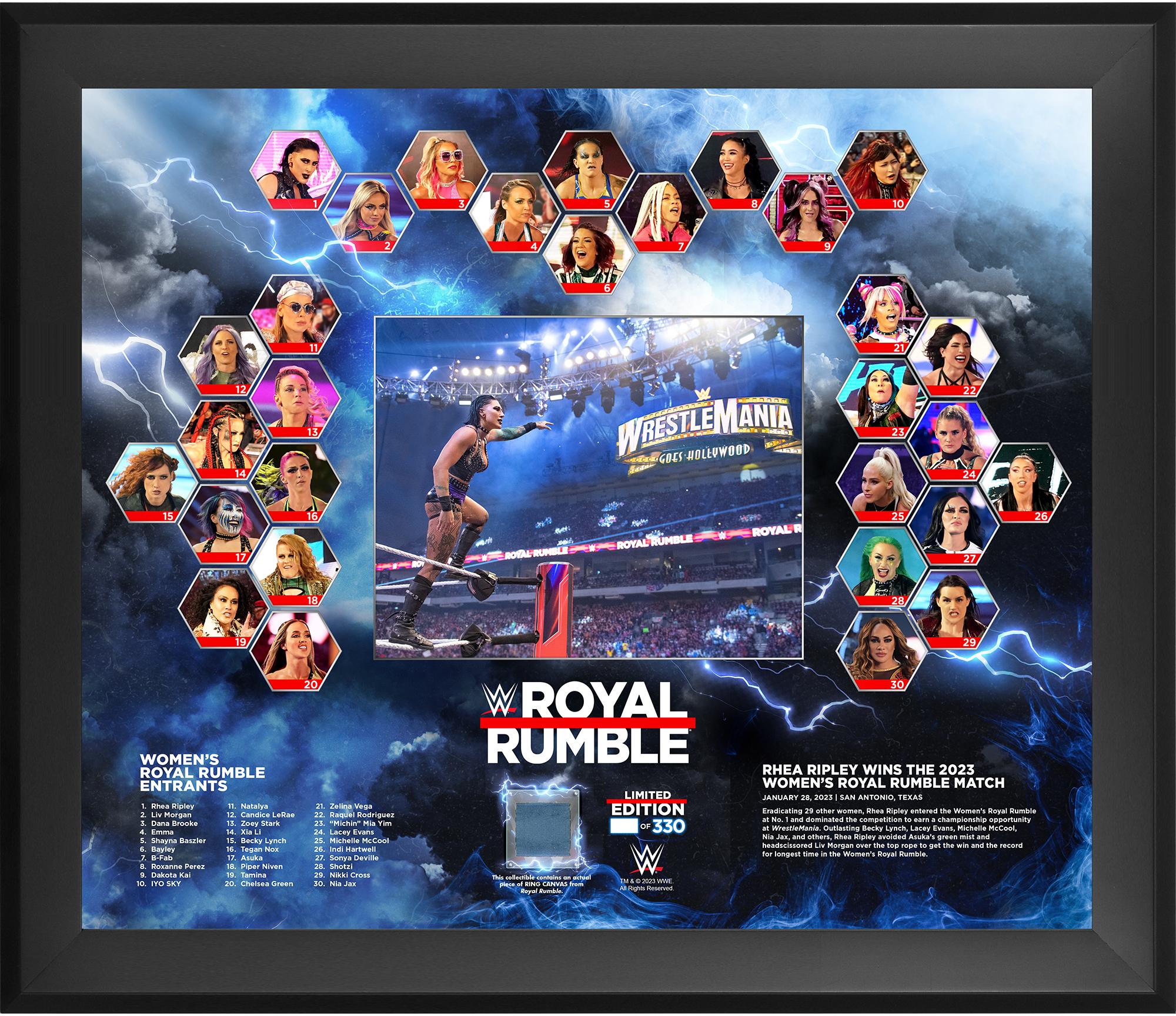 Rhea Ripley WWE Framed 20" x 24" 2023 Royal Rumble Women's Royal Rumble ...