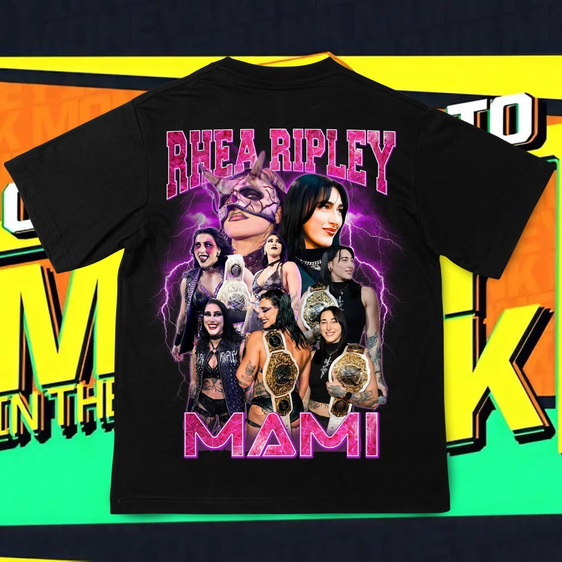 Rhea Ripley tee, Rhea Ripleyt shirt,Black Color,Size M - Walmart.com