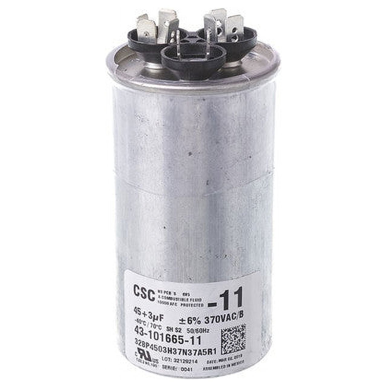 Rheem Furnace Parts 43-101665-11 - Capacitor - 45/3/370 Dual Round ...
