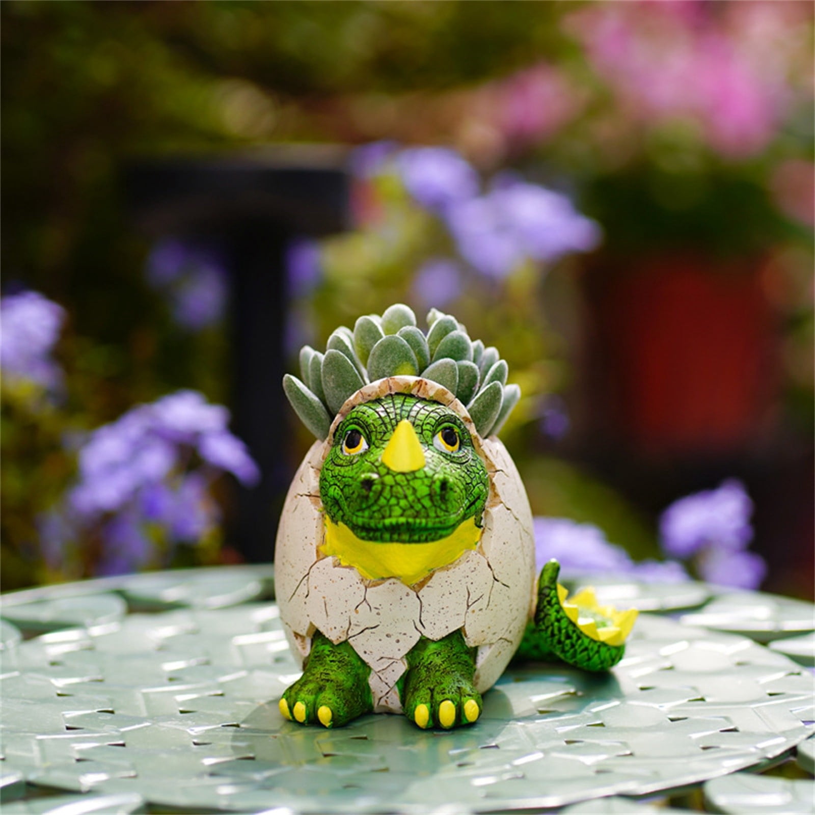 Rheen Dinosaur Shaped Flower Pot Resin Flowerpot Collectible Pen Holder ...