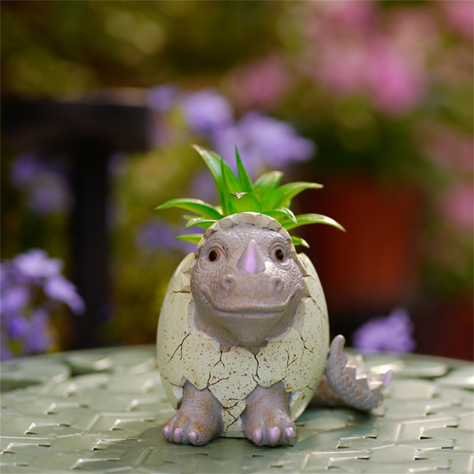 Rheen Dinosaur Shaped Flower Pot Resin Flowerpot Collectible Pen Holder ...
