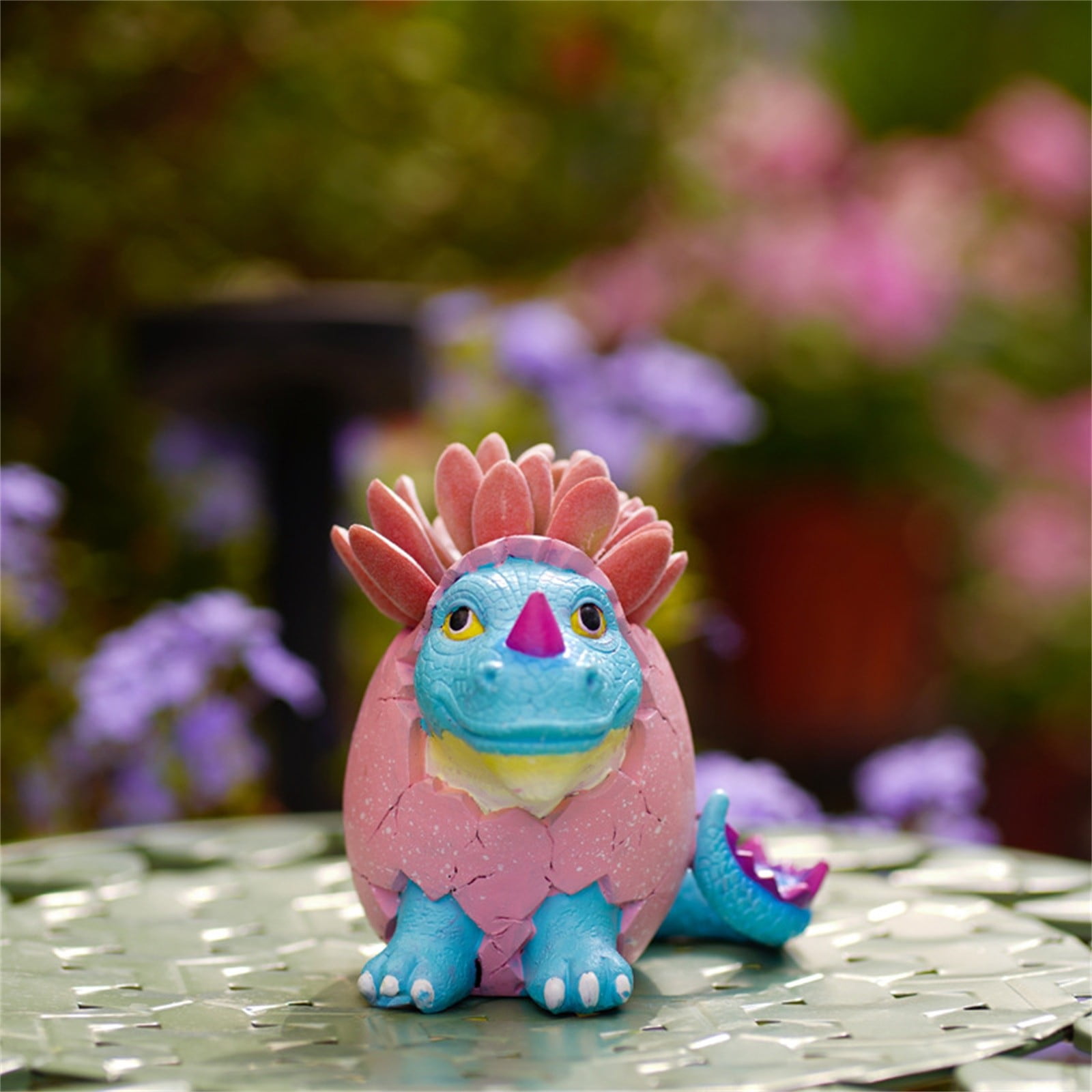 Rheen Dinosaur Shaped Flower Pot Resin Flowerpot Collectible Pen Holder Table Artwork Planter ...