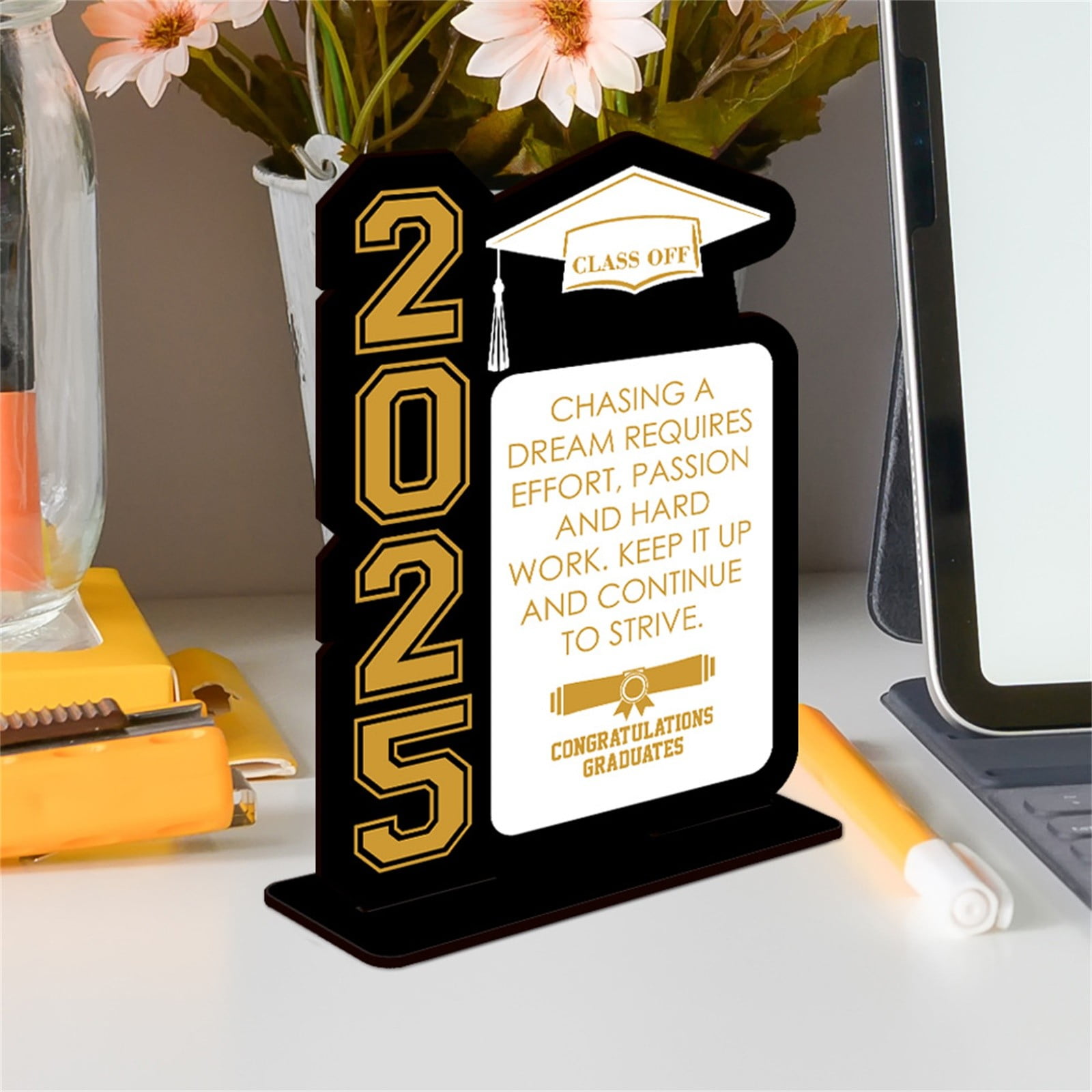 Rheen Graduation Tabletop Decorations for Party, Wooden Centerpieces ...