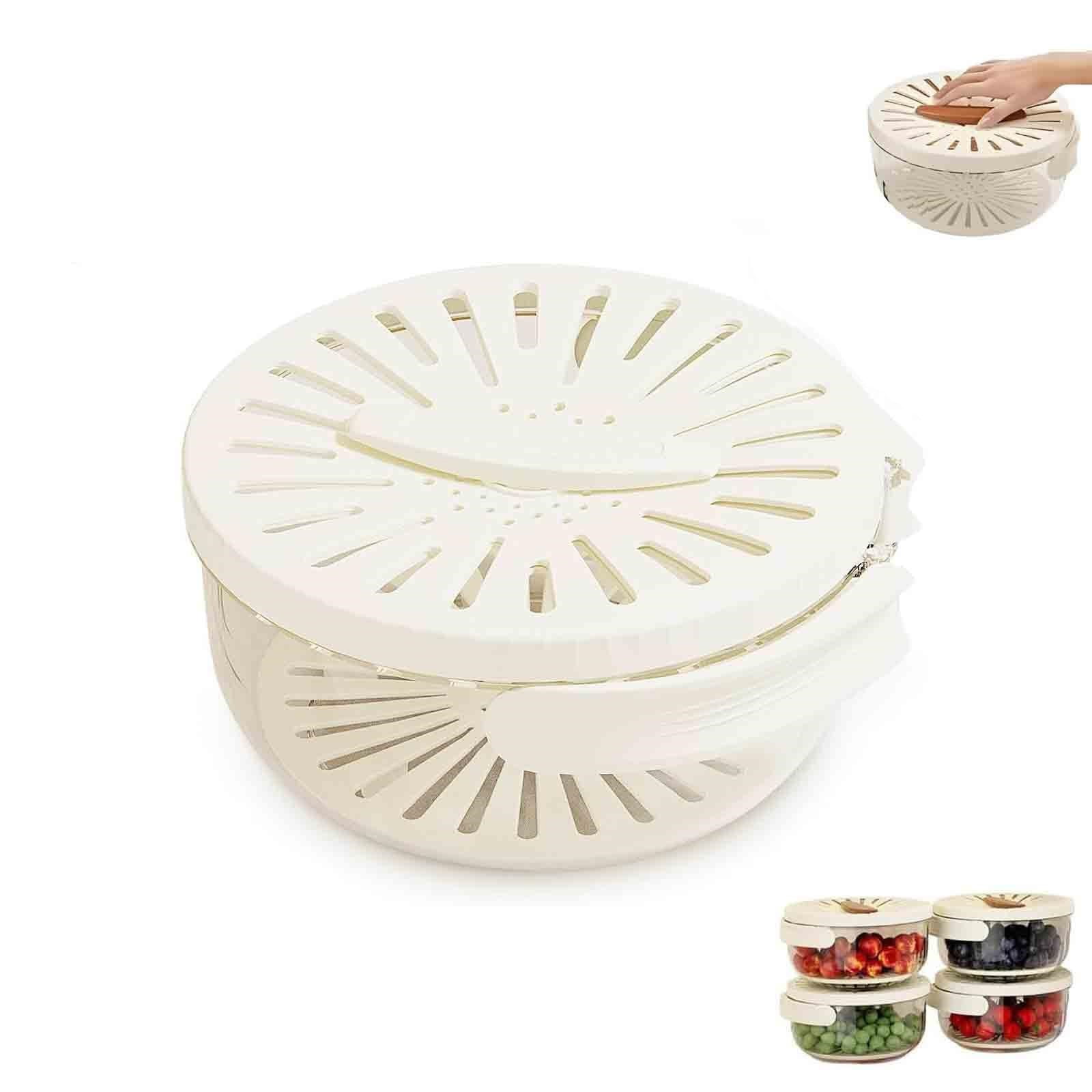 Rheen Large Kitchen Colander with Lid Multi-Functional Fruit Washing ...