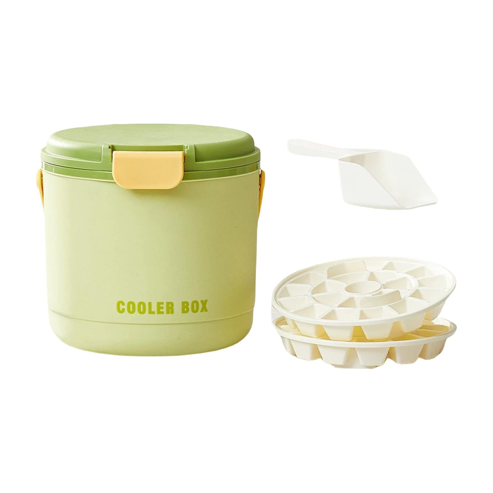 Rheen Portable Ice Bucket with Lid, Ice Storage & Making Mold for ...