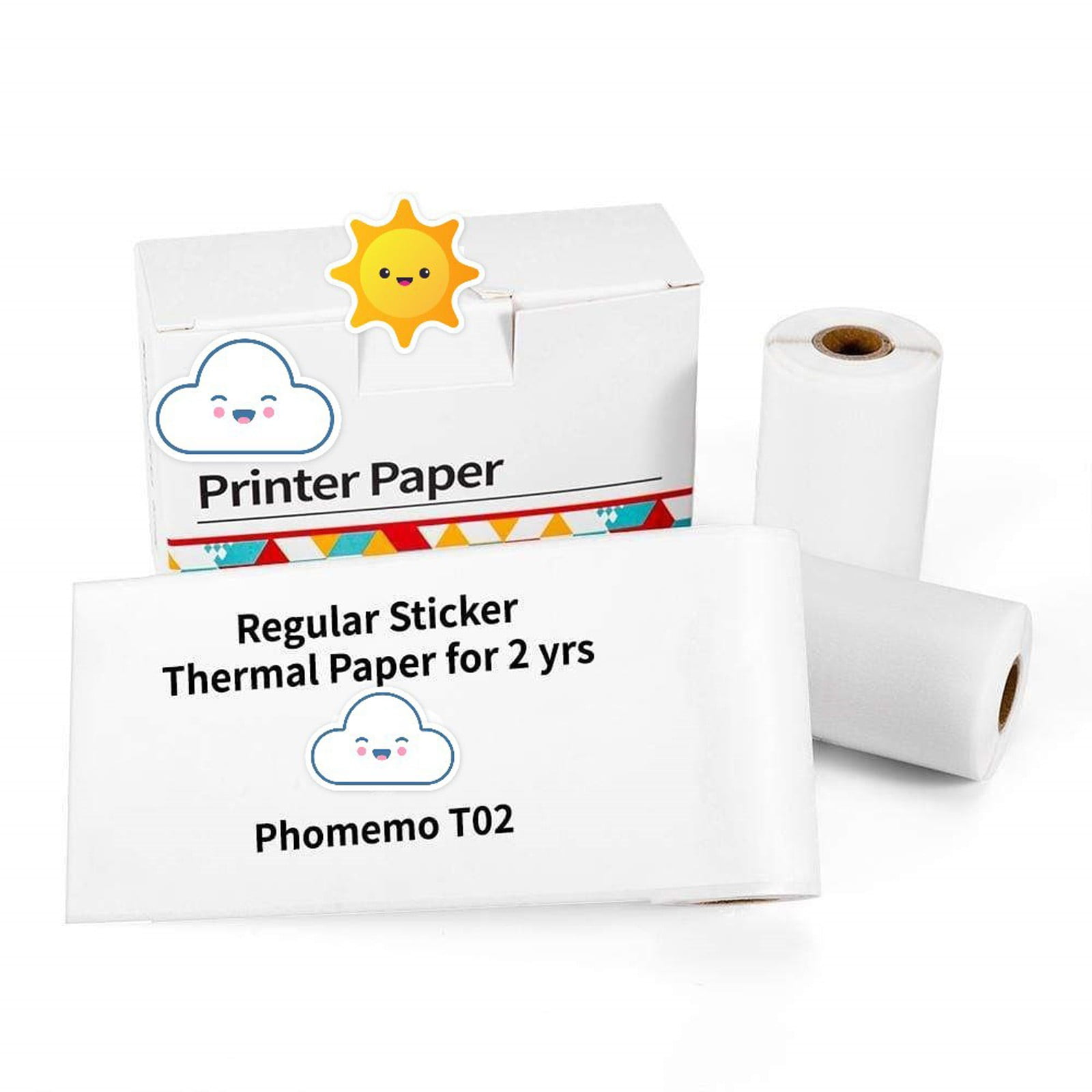 Rheen Thermal Printer Label Rolls 50mm x 3.5m White Background Black ...