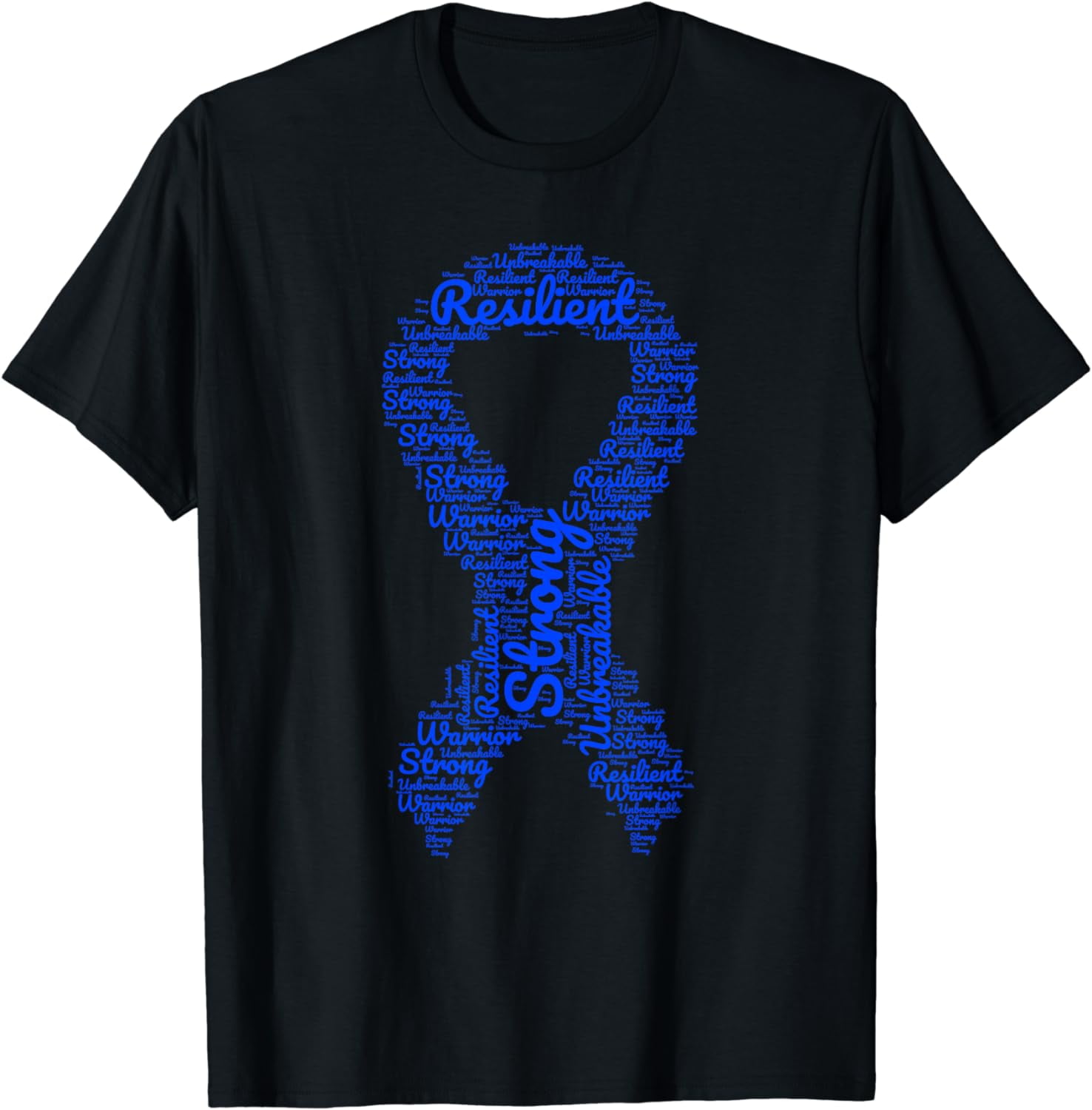 Rheumatoid Arthritis Awareness Month Blue Ribbon With Words T-Shirt ...