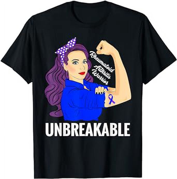 Rheumatoid Arthritis Awareness Shirt Warrior Unbreakable RA - Walmart.com