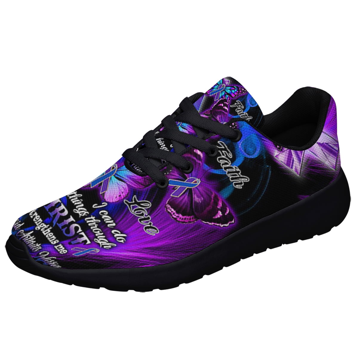 Rheumatoid Arthritis Faith Hope Love Butterfly Shoes Sneakers for Women ...