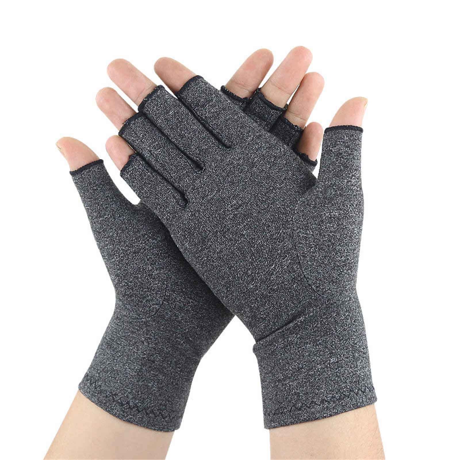 Rheumatoid Arthritis Gloves - Men and Women Fingerless Compression Wrap ...
