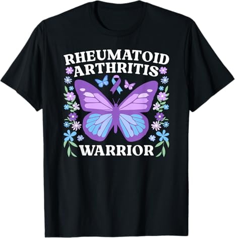 Rheumatoid Arthritis Warrior Butterfly Rheumatoid Arthritis T-Shirt ...