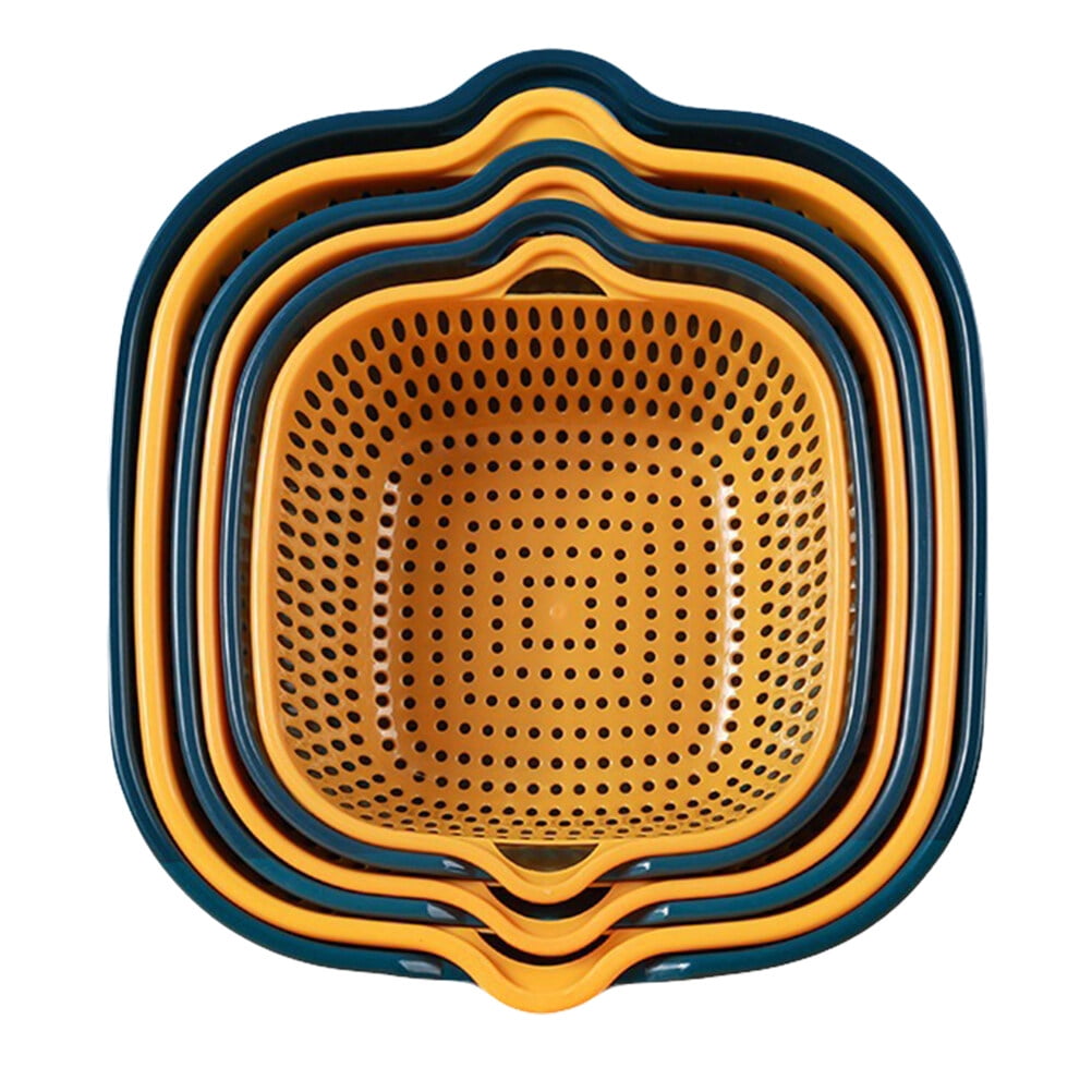 Rhewides 1 Set Collapsible Colander Strainer Free Folding Pasta and ...