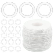 Yannee 11mm Clear Plastic Roman Blind Curtain Rings Vertical Blinds ...