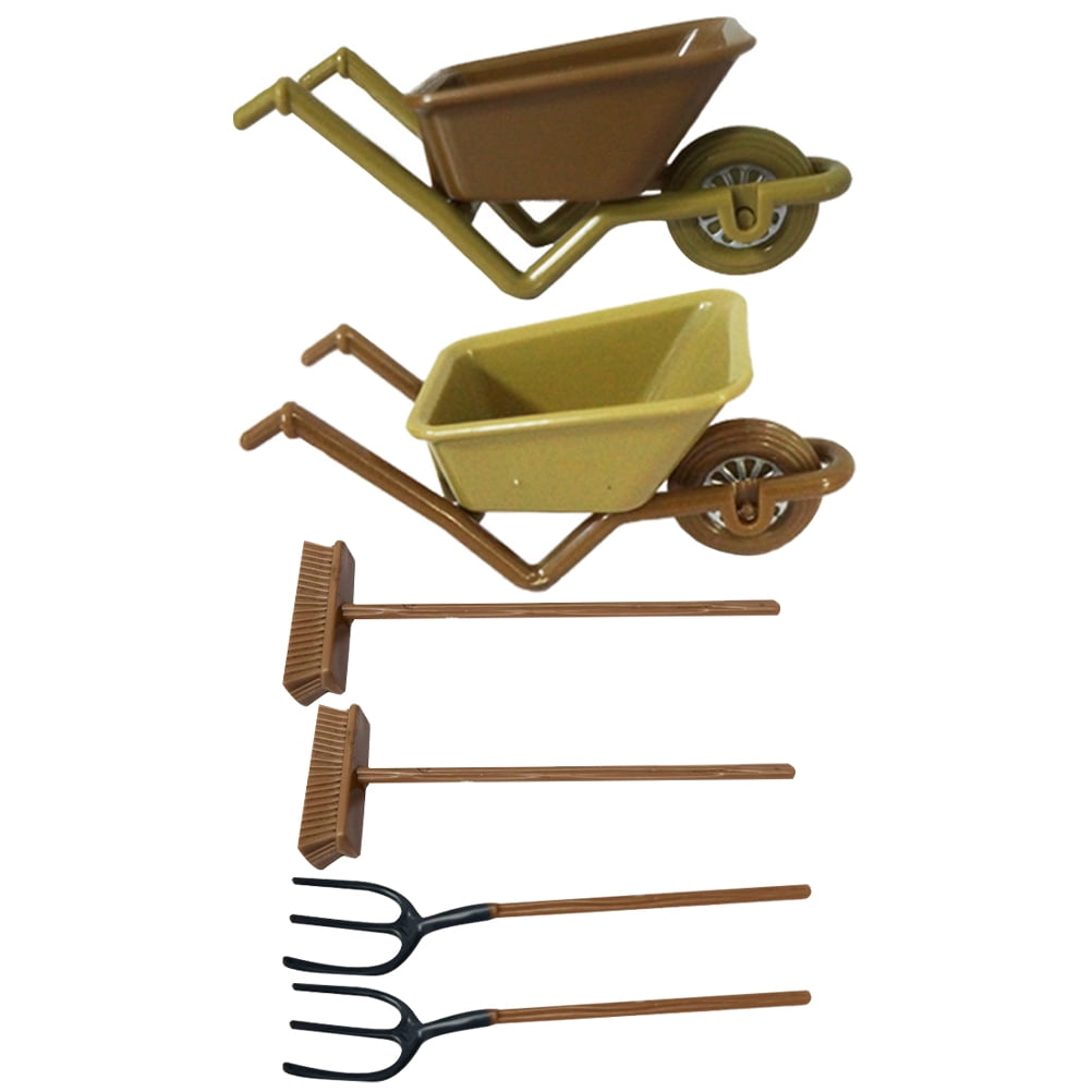 Rhewides 2 Sets of Desktop Miniature Farm Tools Realistic Miniature ...