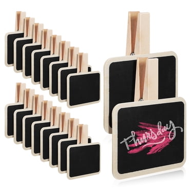 Isvgxsz Acrylic Mini Chalkboard Signs for Food,Black Mini Tabletop ...