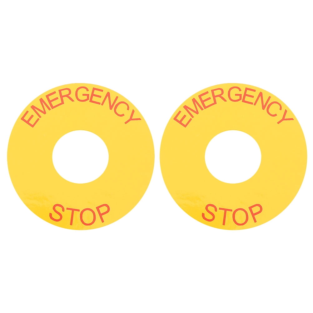 Masteelf Emergency Stop Sign Sticker in Yellow Color for Warning Made ...