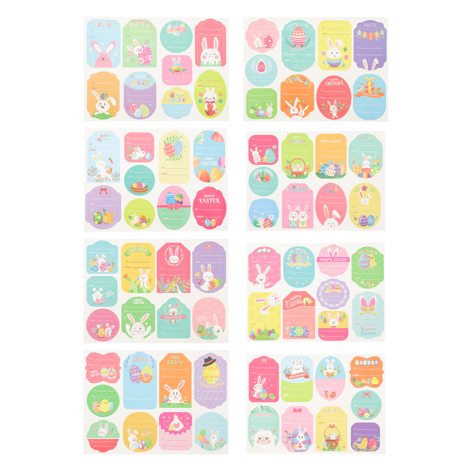 Rhewides 32Sheets Easter Cartoon Baking Label Practical DIY Sticker ...