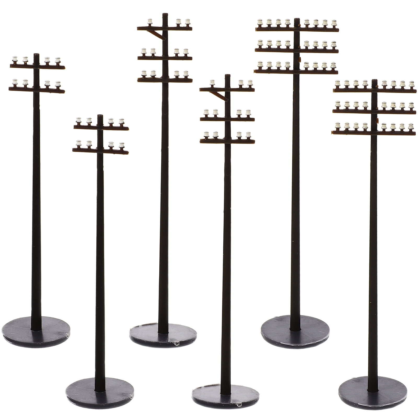 Rhewides 6pcs Telegraph Poles Road Telegraph Poles Models Garden Light ...