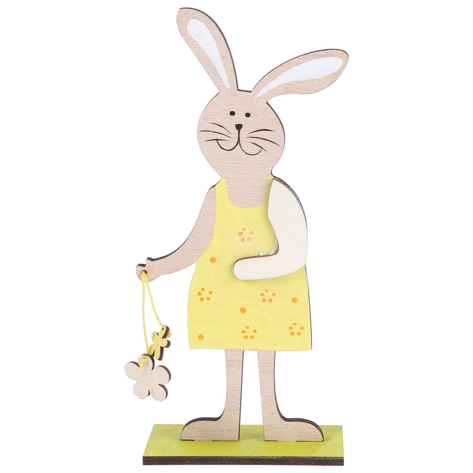 Rhewides Bunny Table Wooden Bunny Tabletop Centerpieces Decorative ...
