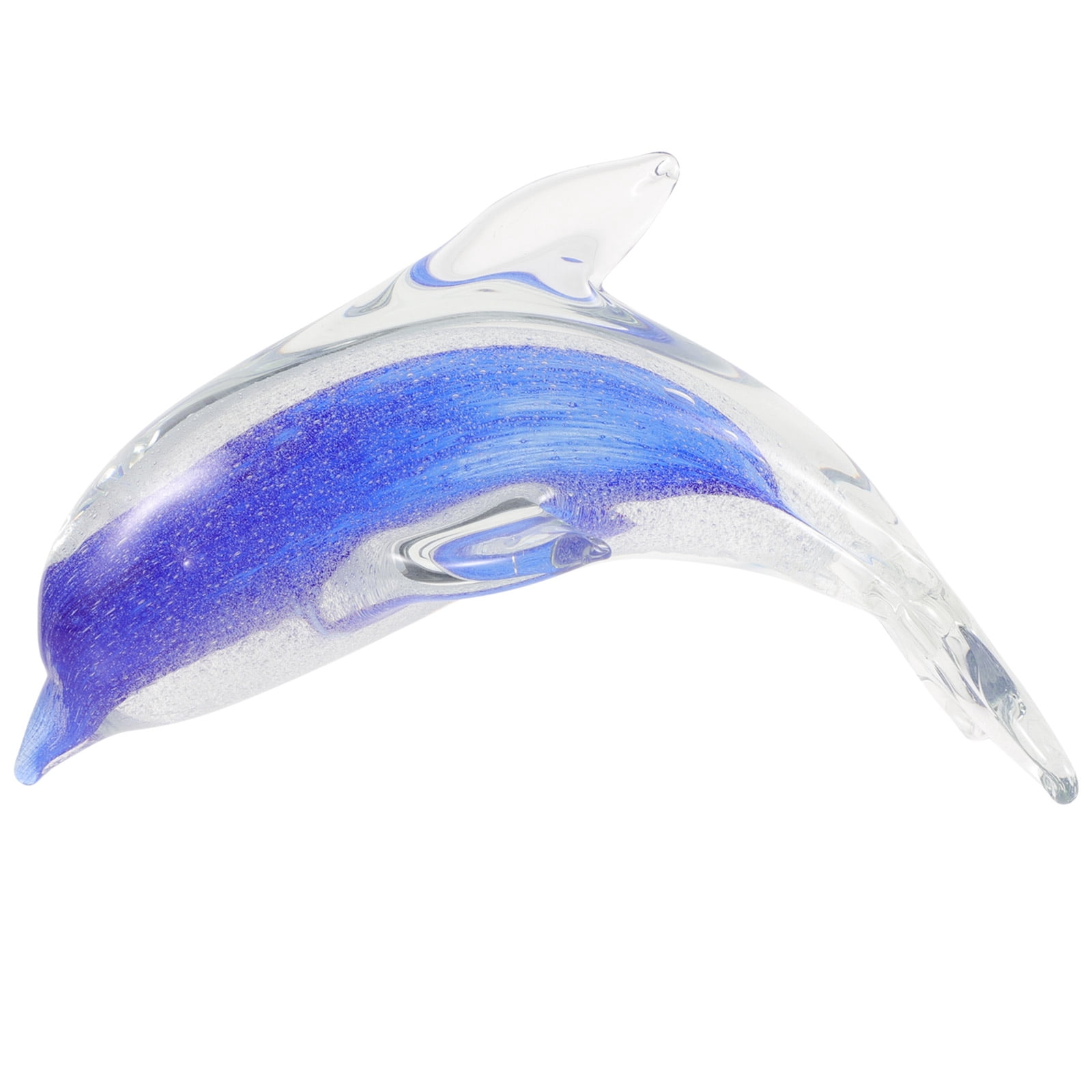 Rhewides Glass Dolphin Figurine Glass Blown Marine Statue Animals ...