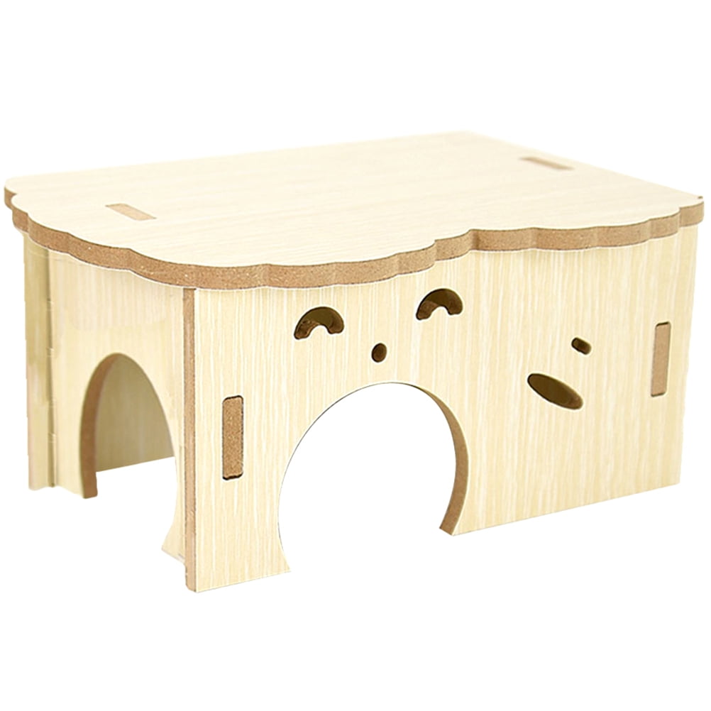 Rhewides Hamster Hideout Guinea Pig Hideout Rat Wooden Cabin Hamster ...