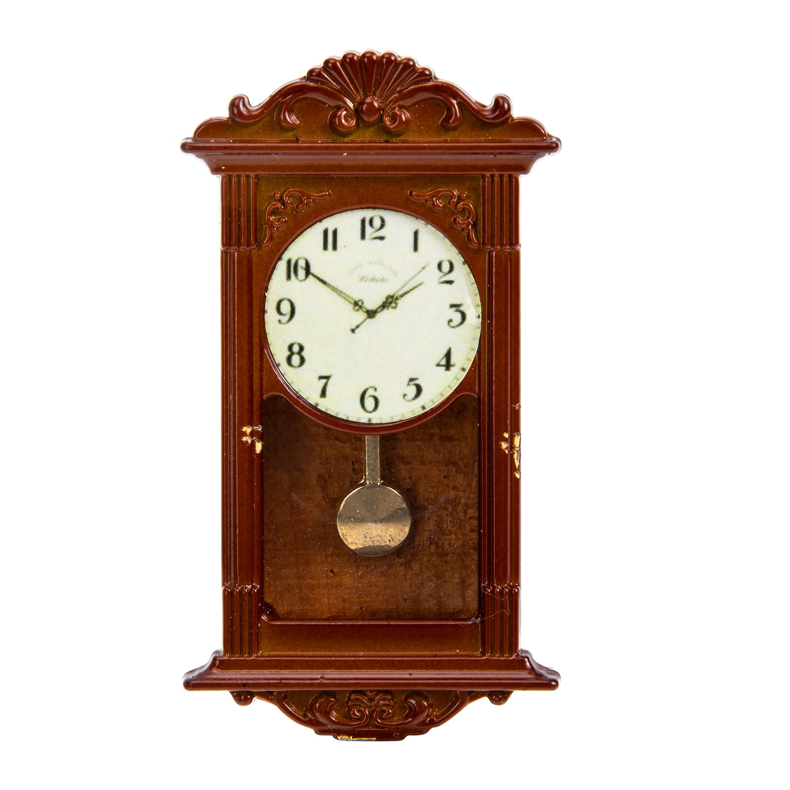 OFFIGAM Realistic Miniature Brown Toy Clock for Dollhouse Furniture ...