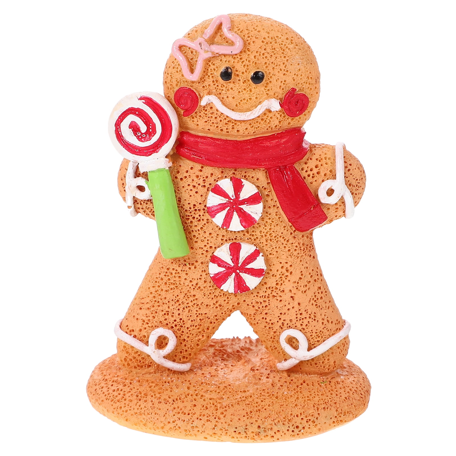 OFFIGAM Christmas Gingerbread Man Resin Table Centerpiece Multi Color ...