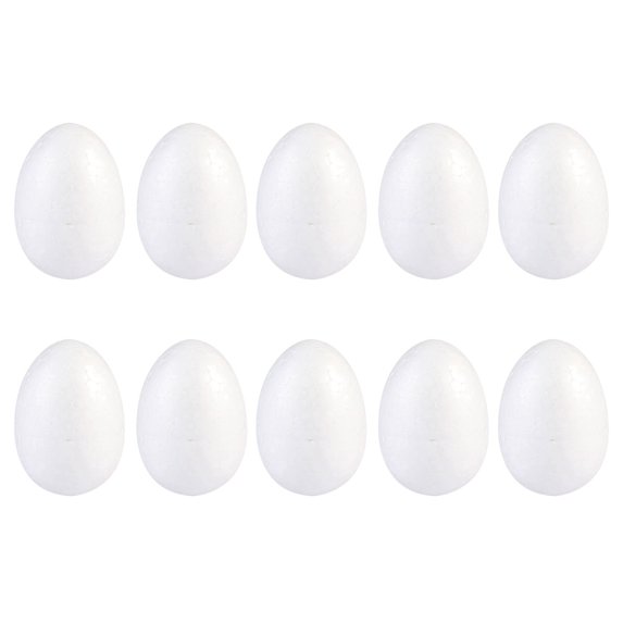 Rhewides White Eggs, 20pcs Egg Craft Polystyrene Egg Eggs 7cm DIY Egg ...