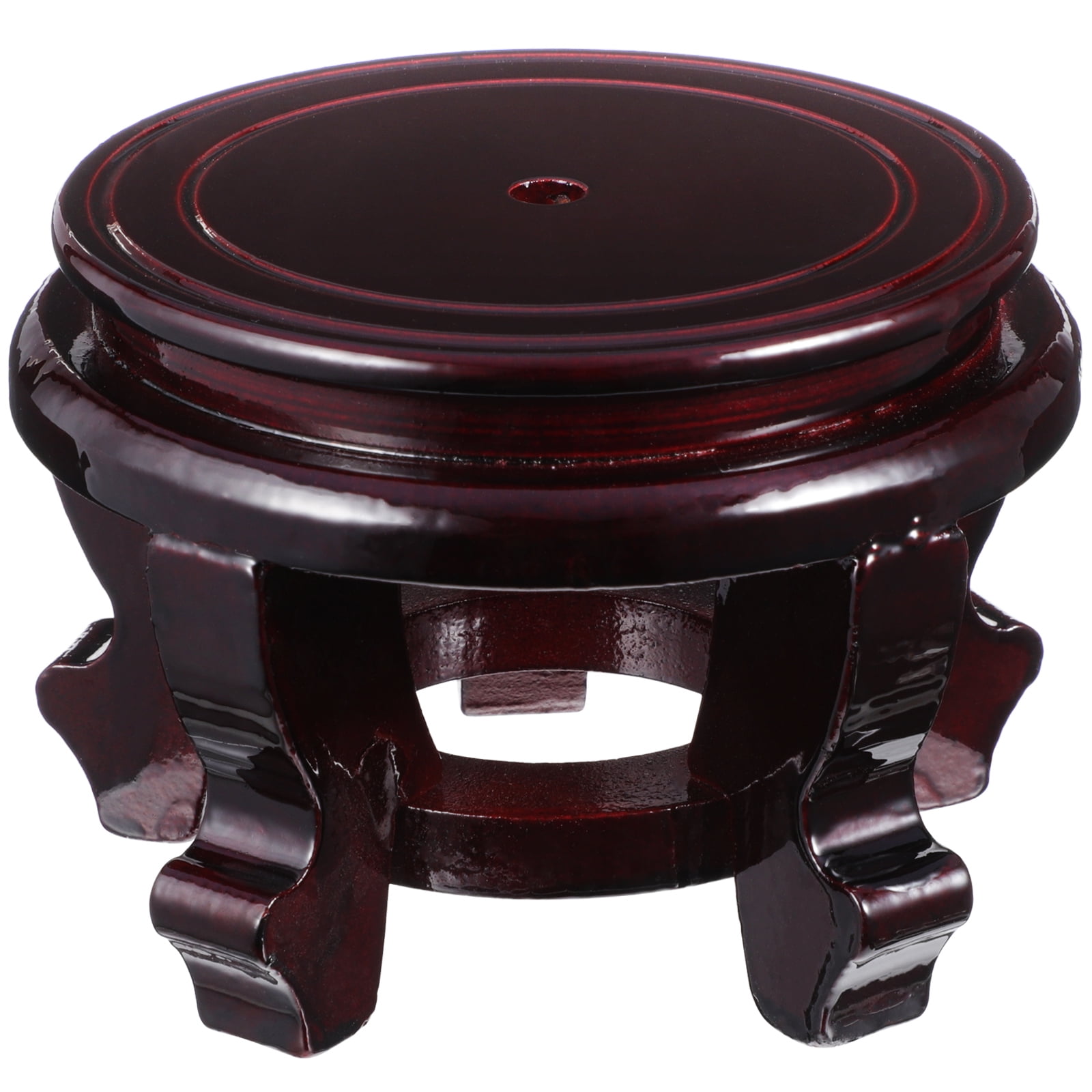 OFFIGAM 1Pack Dark Red Wood Pedestal Display Stand for Vase and ...