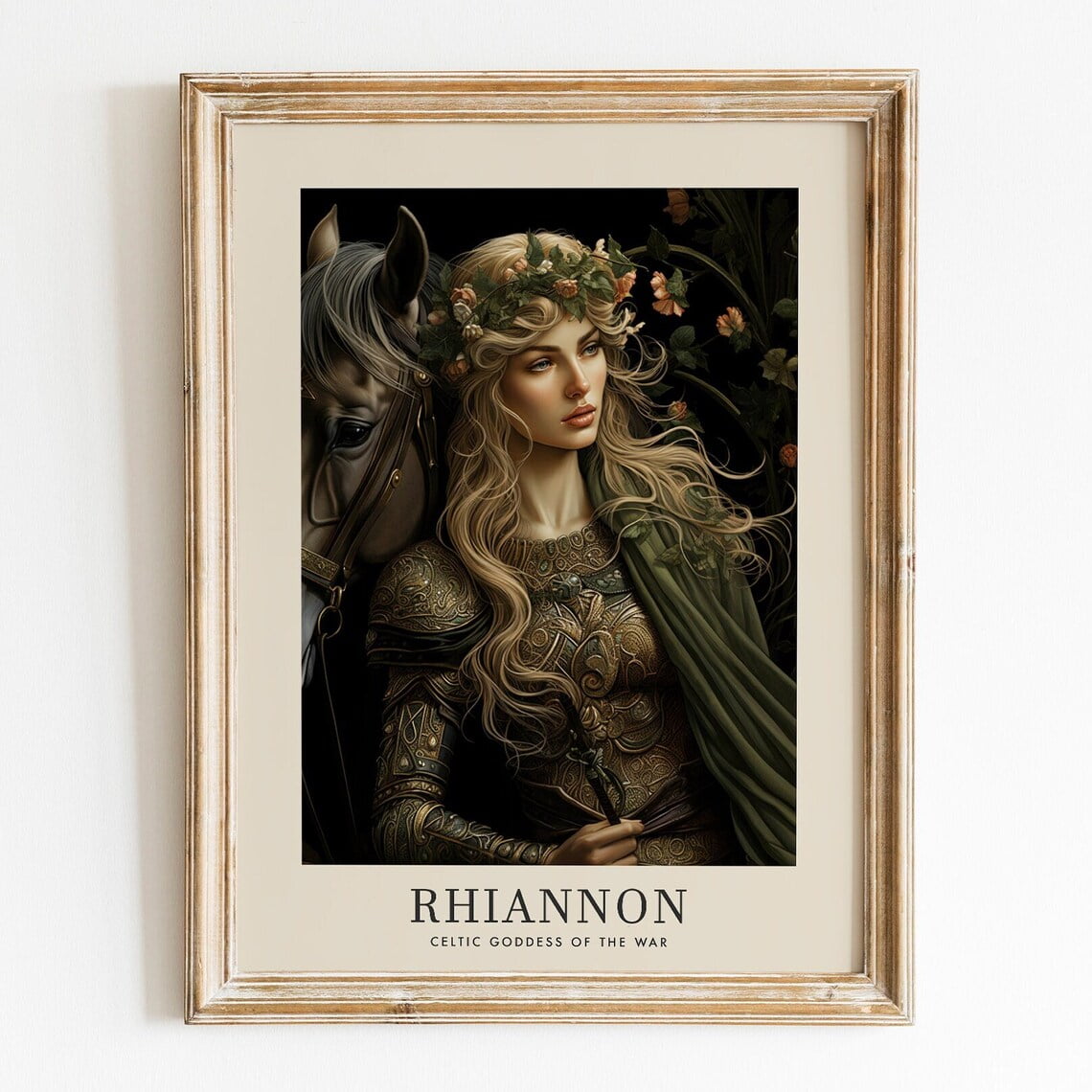 Rhiannon Celtic Goddess Of War (Equines), Renaissance Painting Wall Art ...
