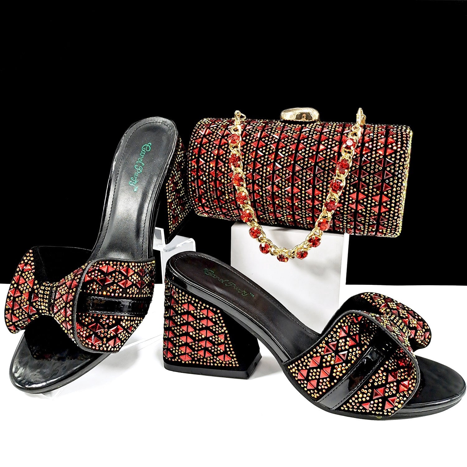 Rhinestone Bag & Platform Heel Sandals - Walmart.com