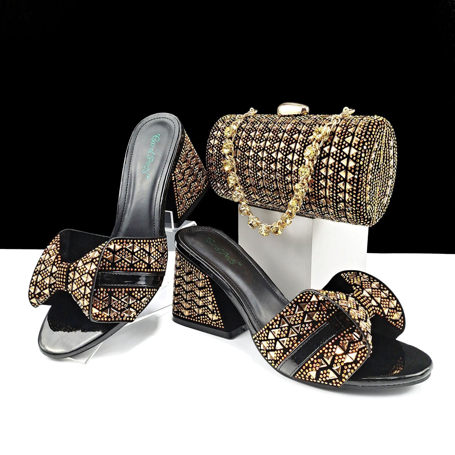 Rhinestone Bag & Platform Heel Sandals - Walmart.com