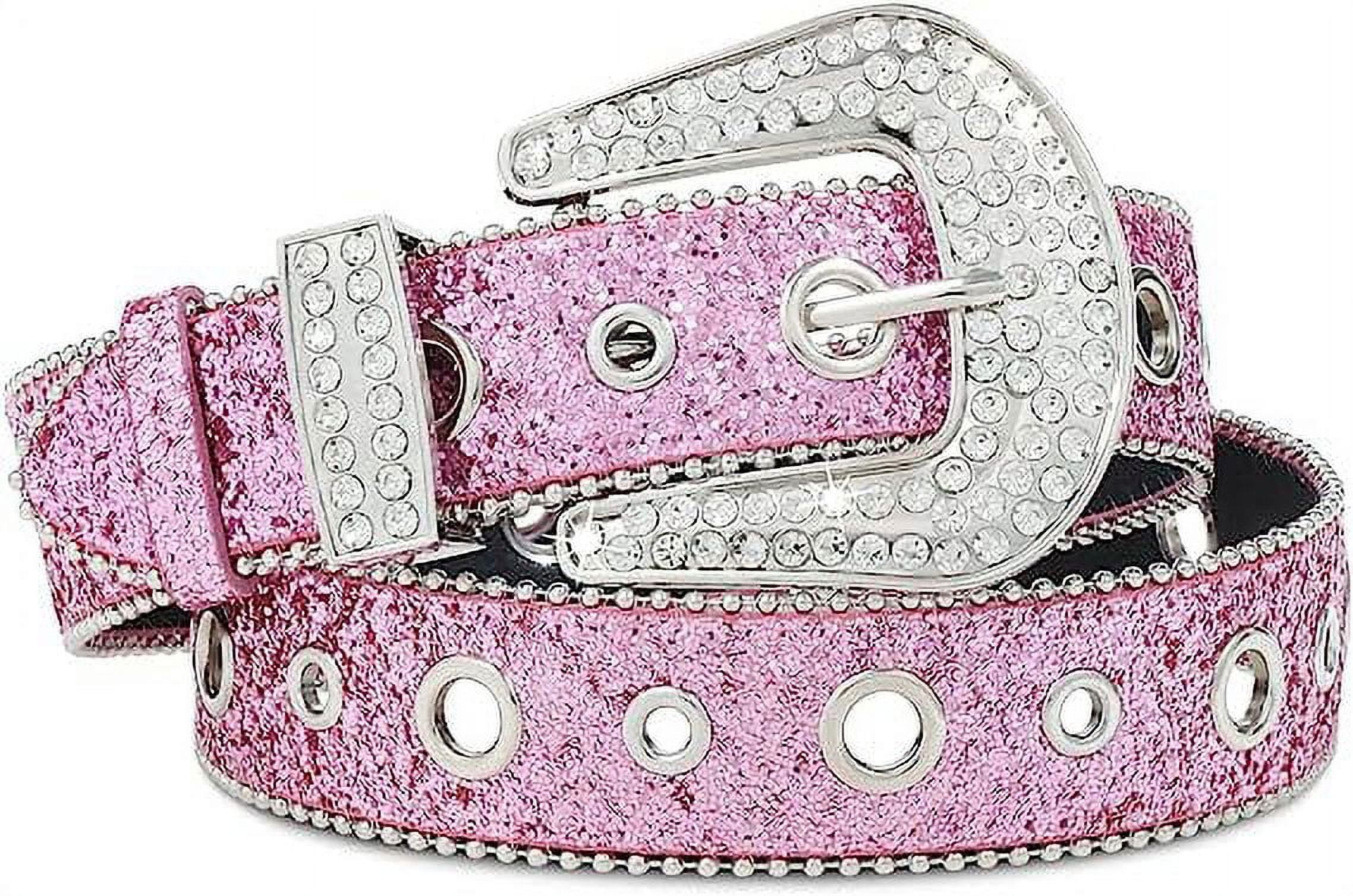 Women Rhinestone Belt Vintage Cowgirl Sequin Diamond Bling Belts Y2k ...