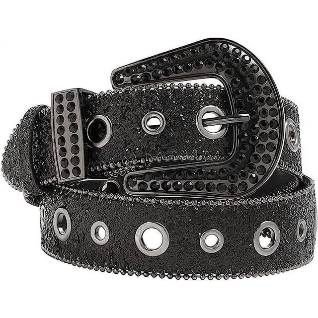 Women Rhinestone Belt Vintage Cowgirl Sequin Diamond Bling Belts Y2k ...