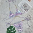 Rhinestone Bikinis Sets Women Swimwear 2024 New Sexy Halter String