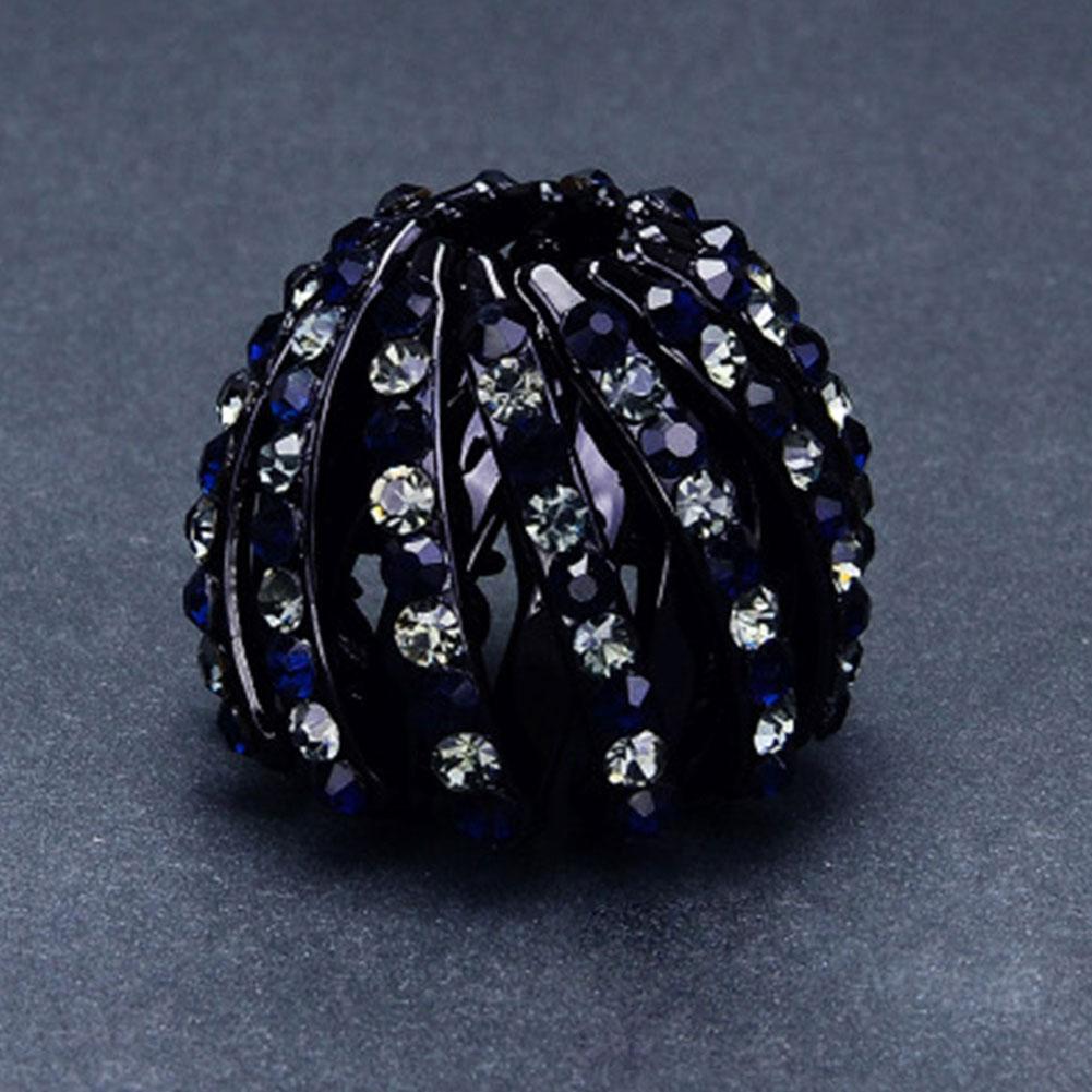 Rhinestone Birds Nest Shaped Hair Clips Expandable Ponytail Holder for ...