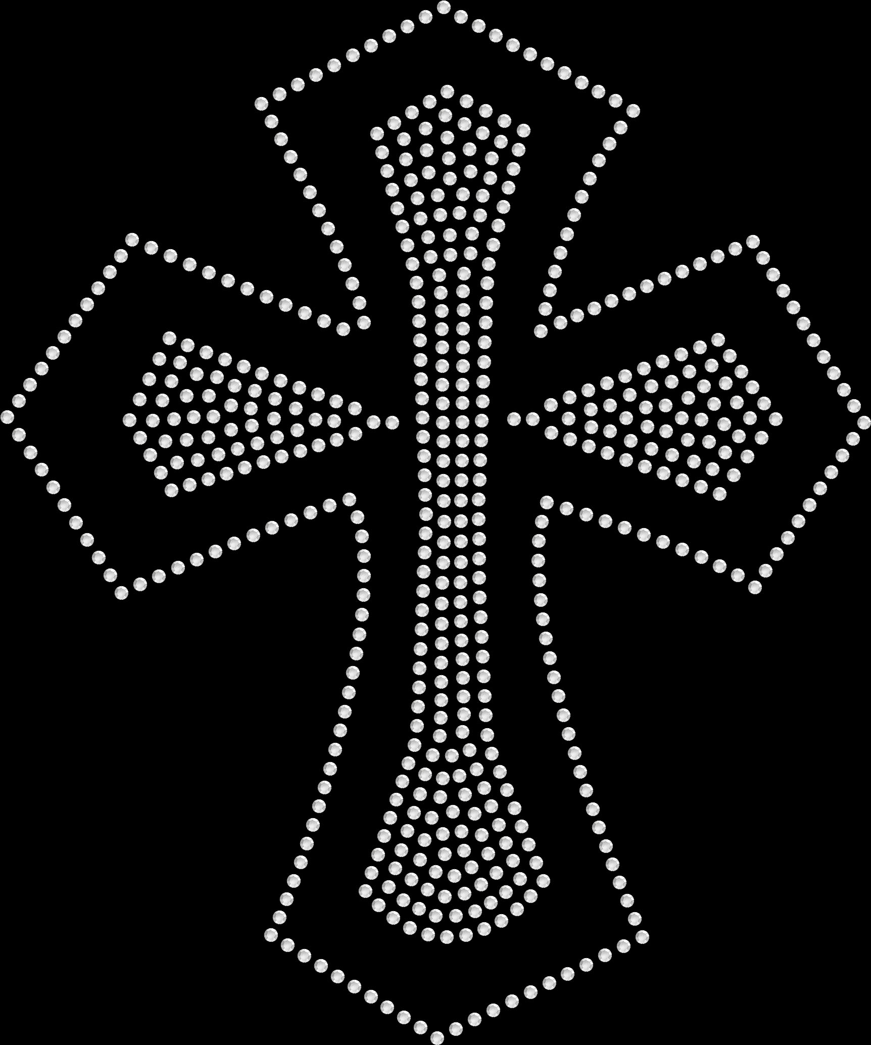 Rhinestone Bling Sparkle Iron On Transfer DIY Christian Cross Clear ...