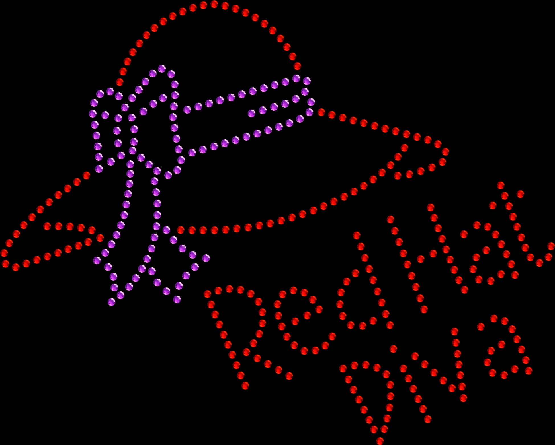 Rhinestone Bling Sparkle Iron On Transfer DIY Red Hat Diva Glamour ...
