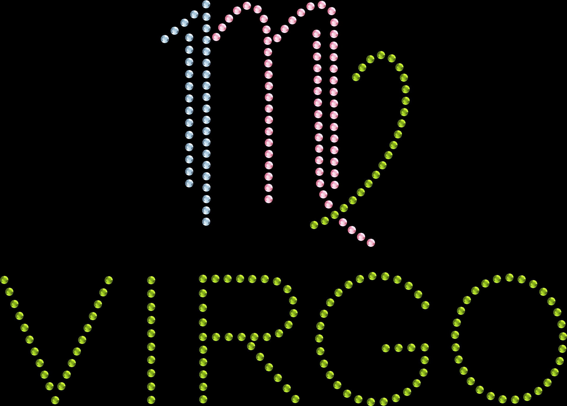 Rhinestone Bling Sparkle Iron On Transfer DIY Zodiac Bling Virgo ...