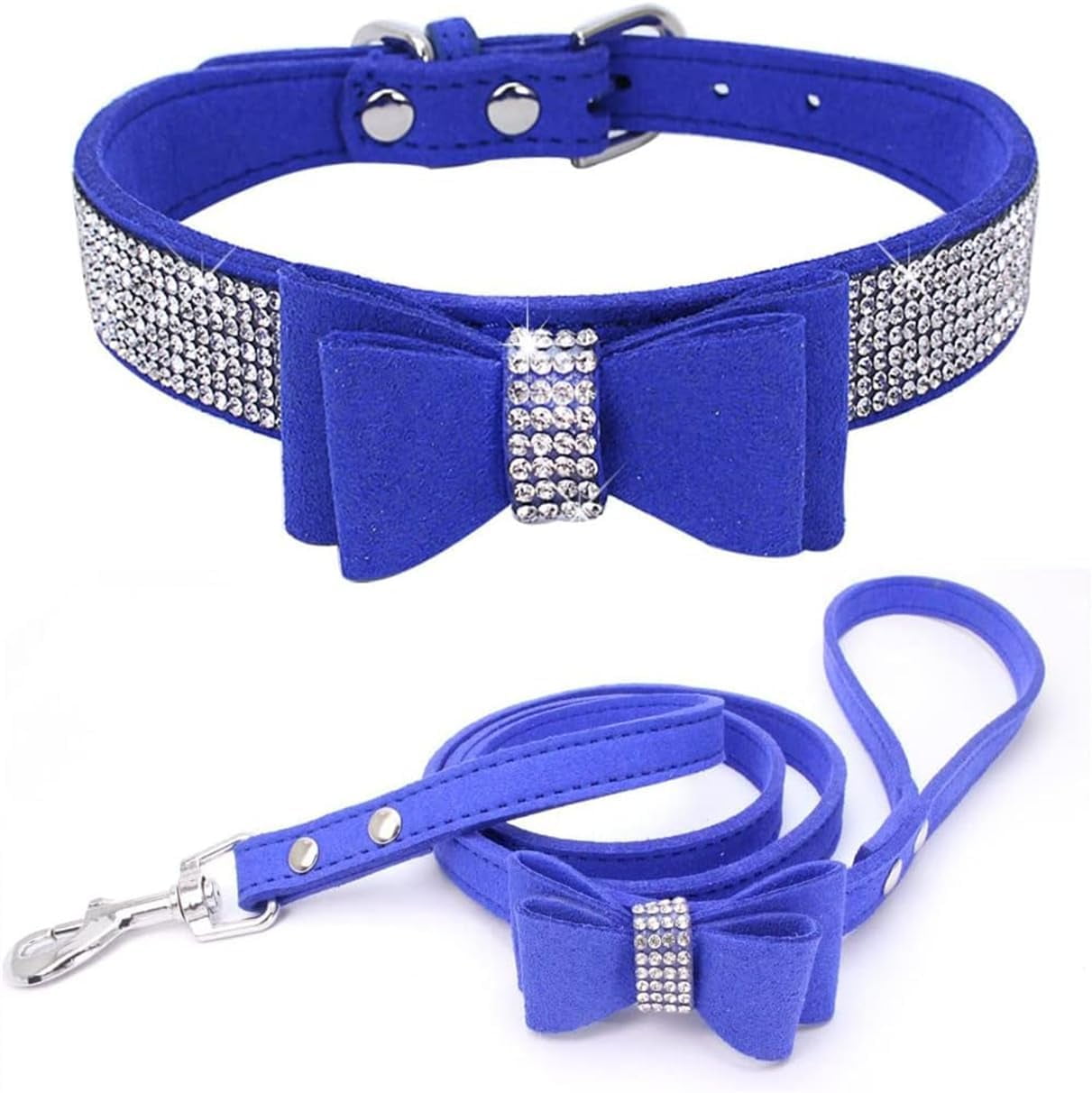 Rhinestone Bowtie Small Dog Collar, Diamond Puppy Collars Bow Crystal ...