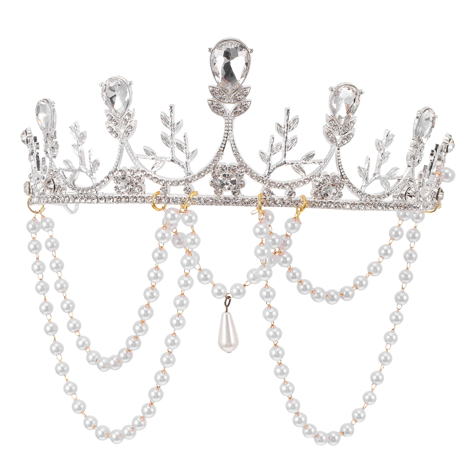 Rhinestone Bridal Baroque Elegant Gothic Chain Tiaras Headband Party ...